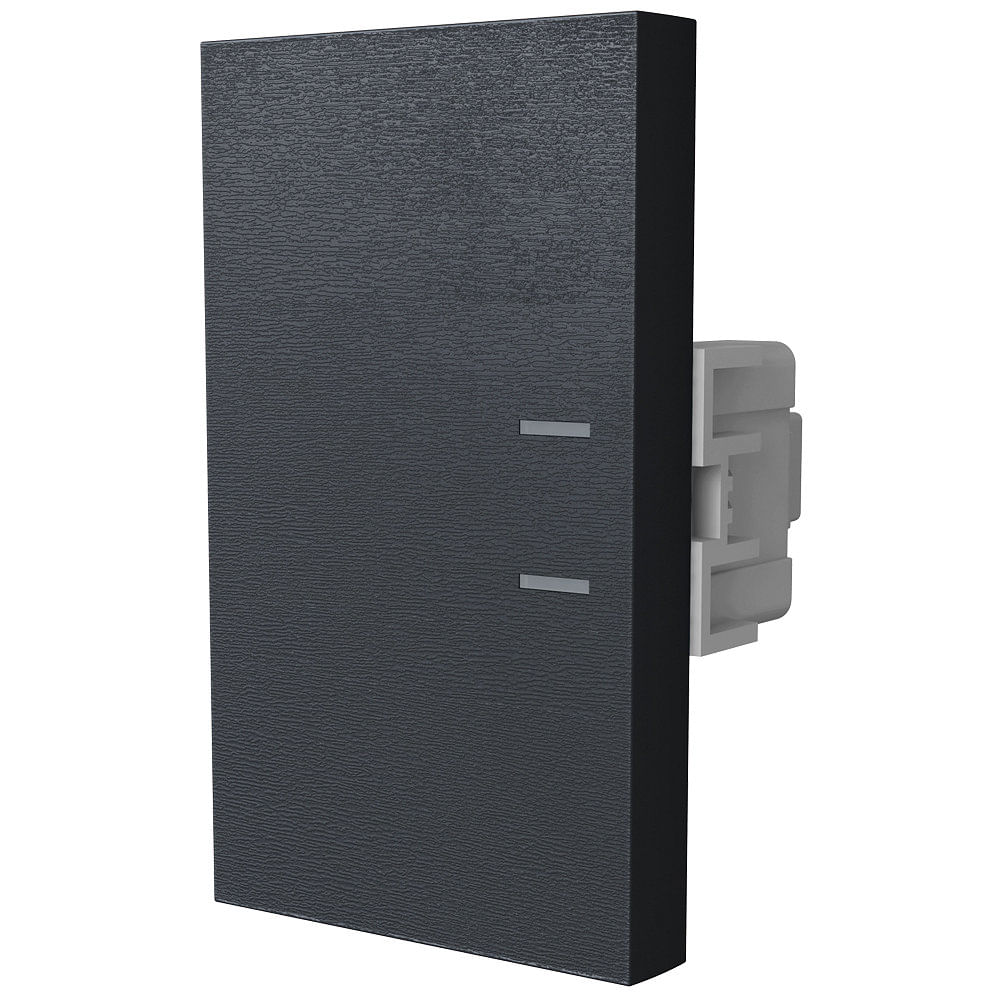 Interruptor Teclón 10A 3 Módulos Platinum Negro - Easy