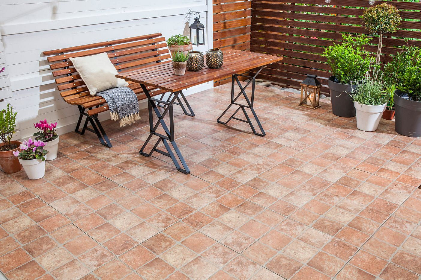 Cerámico para Piso 45,3x45,3 Cm Rojo Liston Rustico Scop - Easy