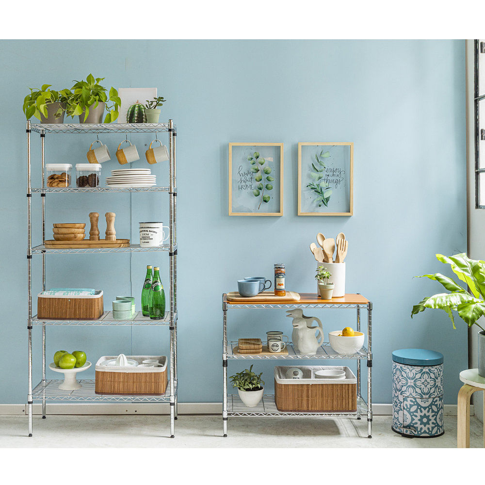 Repisa 74x34x67,5 Cm Metal Marrón Cotidiana - Easy