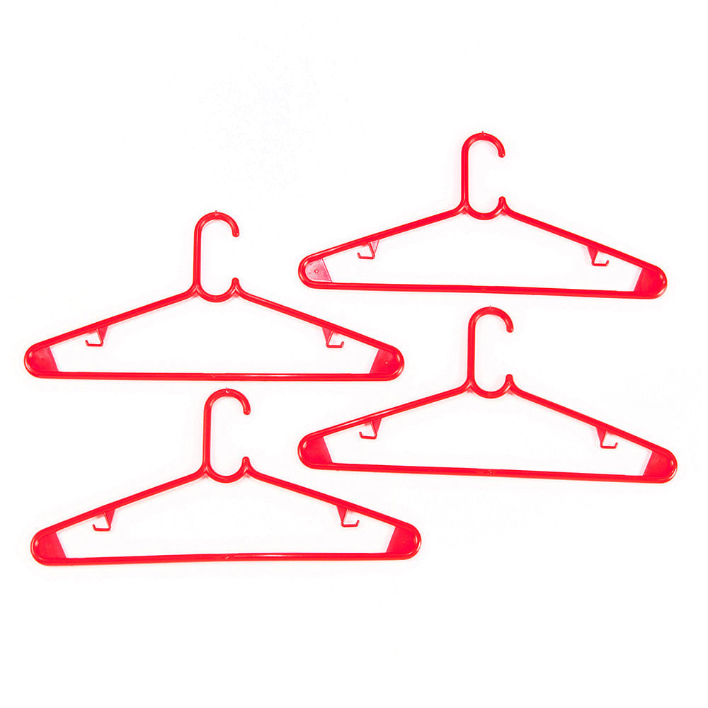 Percha Plástica Triangulo Roja X4 Deses Plast - Easy