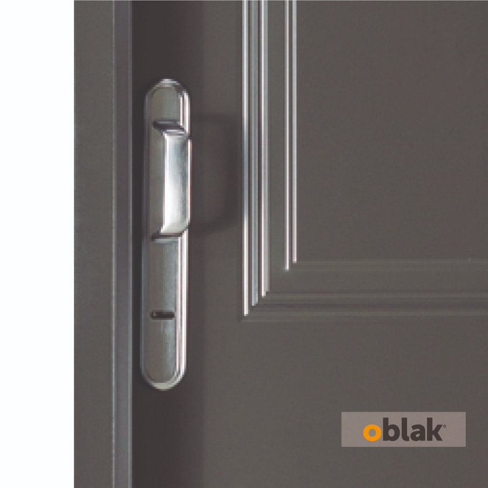 Puerta 200x80 Cm Acero Grafito Apertura Derecha 3707G Oblak - Easy