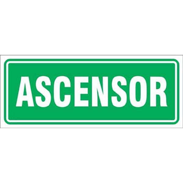 Cartel Ascensor 10X25 Cm - Easy