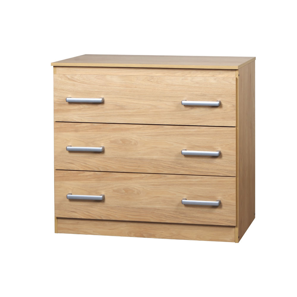 Comoda Imperio 3 Cajones Hickory Natural Ricchezze - Easy