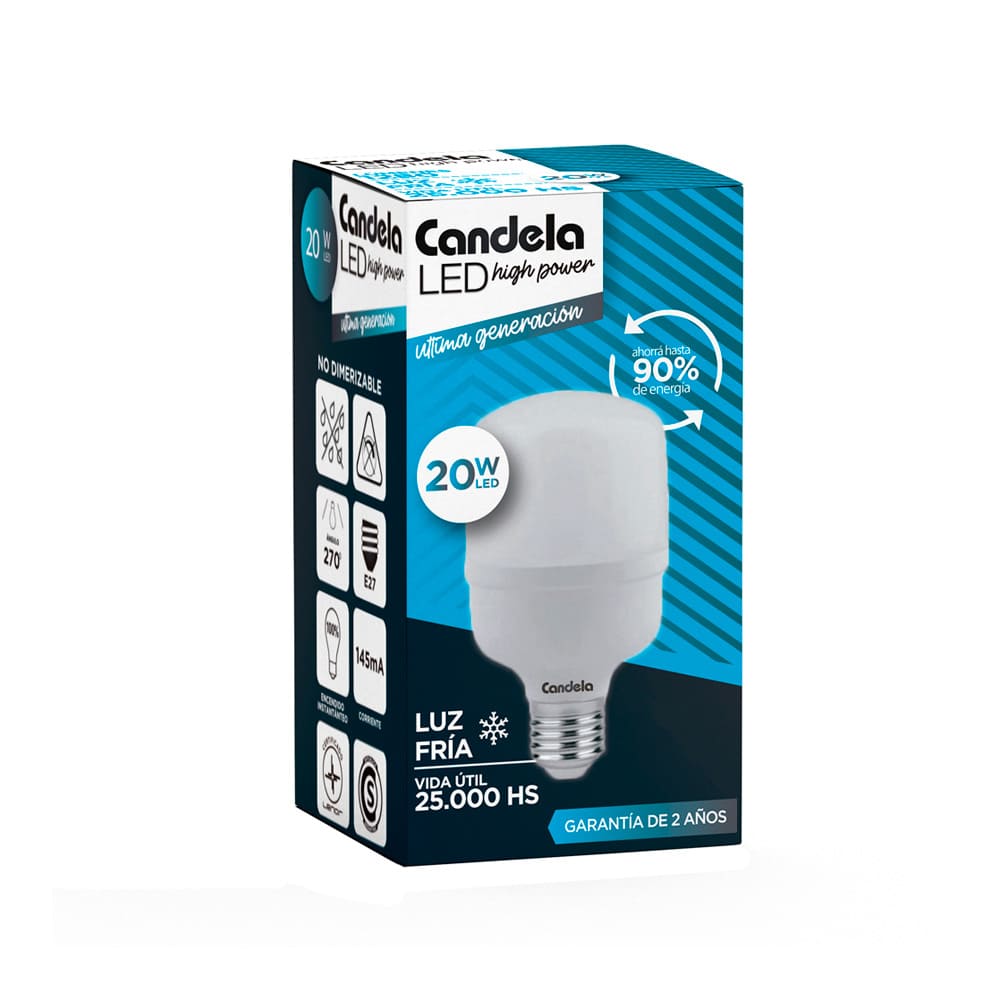 Led Bulbo High Pw T80 20W Fría Candela - Easy