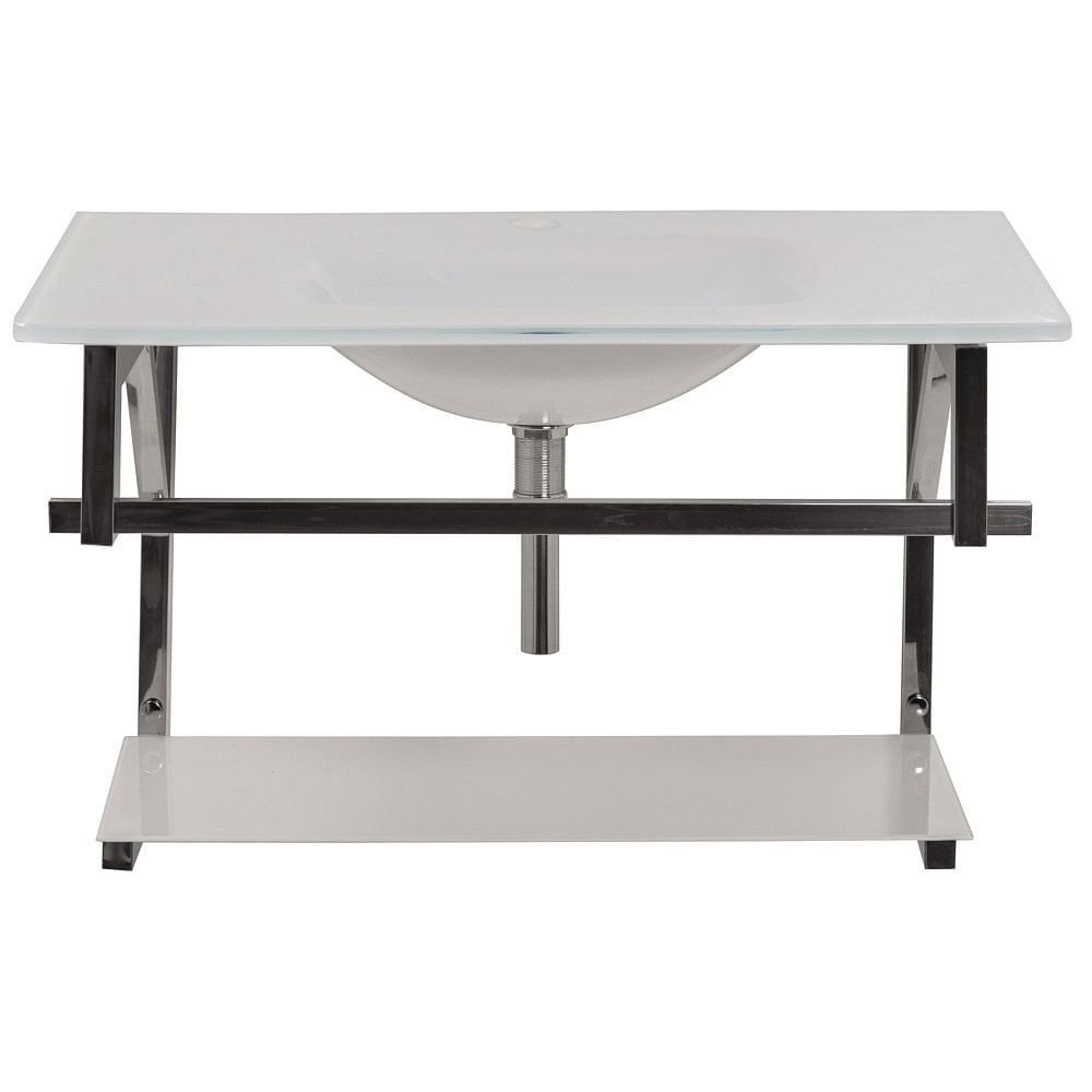 Vanitory Vidrio Blanco 80X50X50Cm - Easy