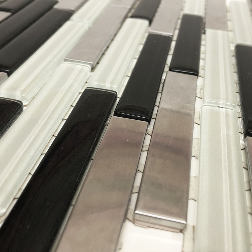 Mosaico Surtido Blanco Y Negro 26X30 Cm Cerámica Piú - Easy