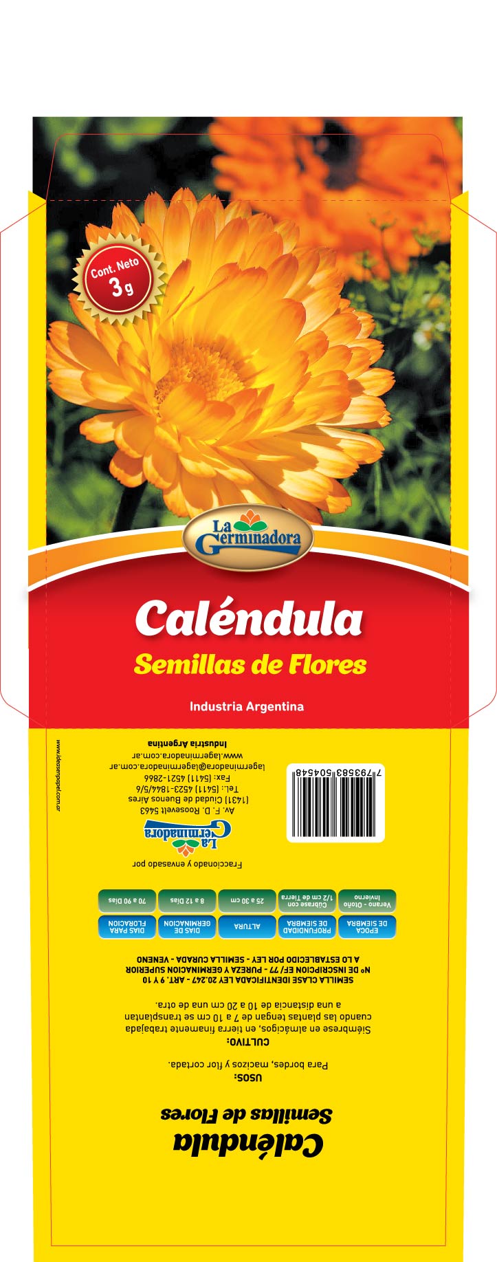 Semillas Calendula 3 Grs La Germinadora - Easy