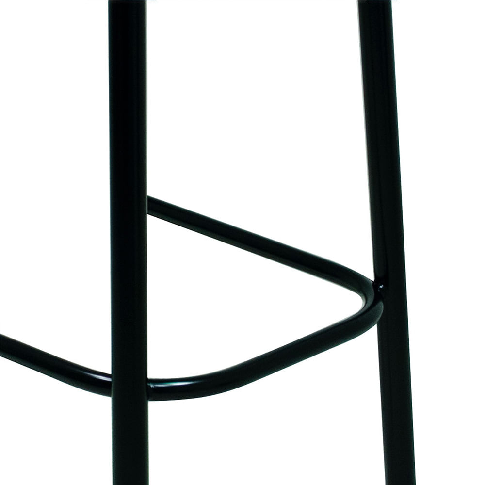 Banqueta Alta 75x34x30 Cm Cuerina Negra Dallas Dakot - Easy