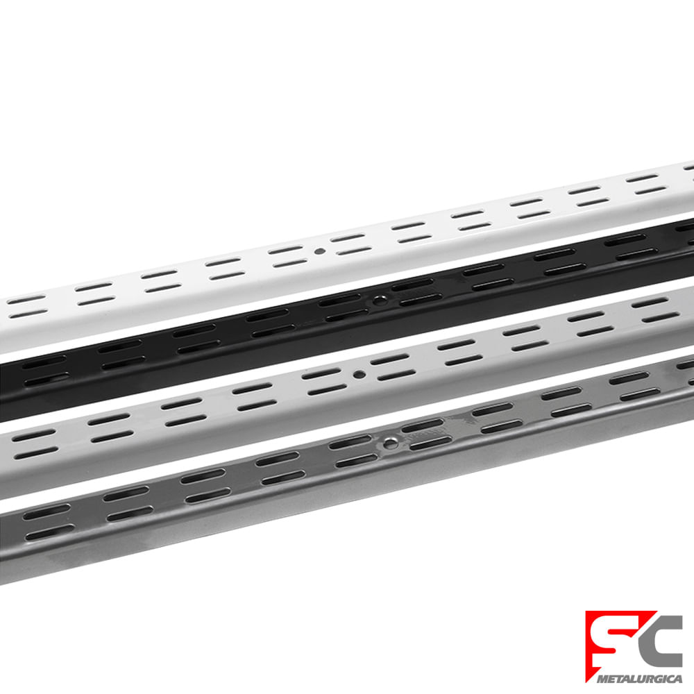Riel Doble 2 Mts Acero Negro Sc Metalúrgica - Easy