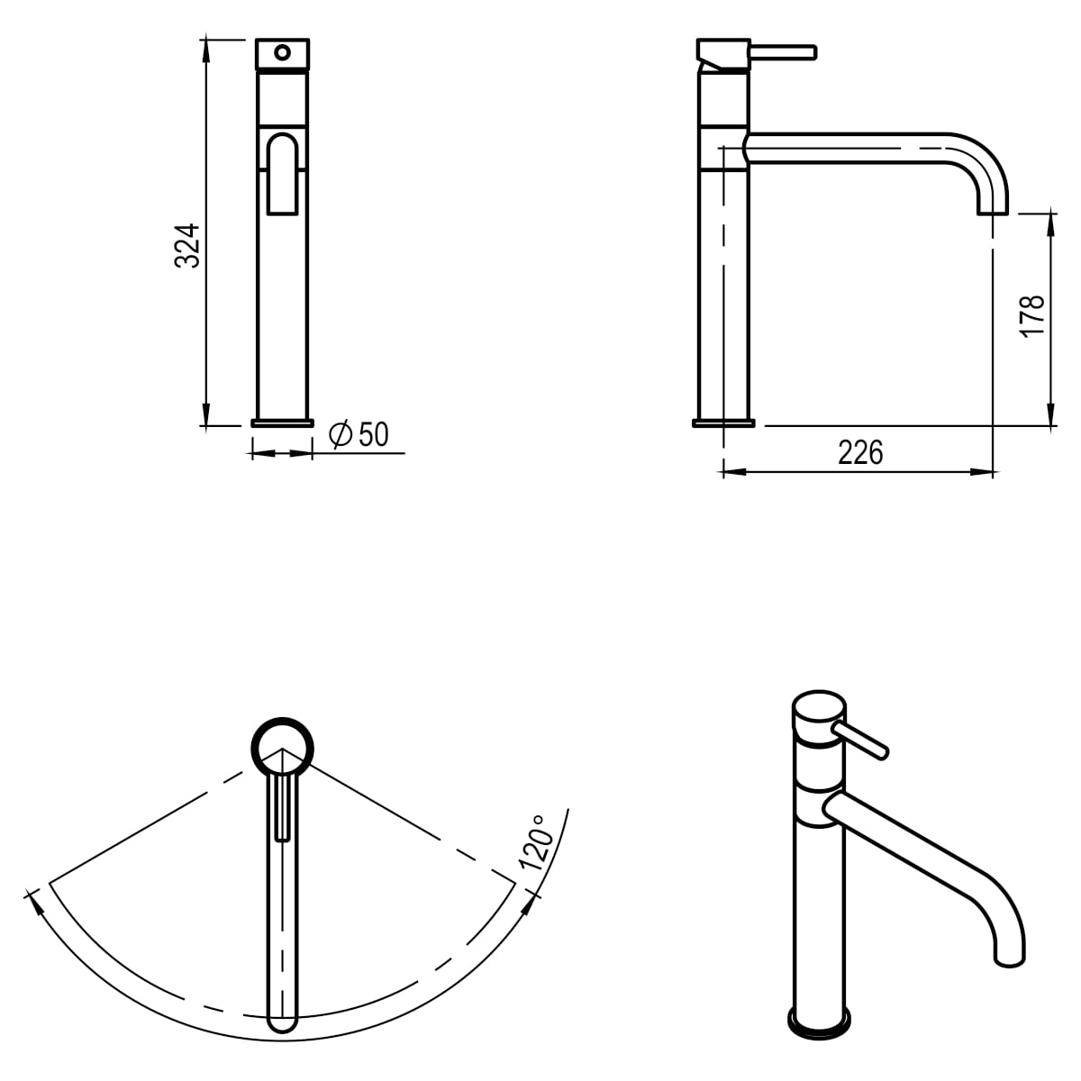 Grifería Monocomando Cromada de Cocina Vector 42170 - Easy
