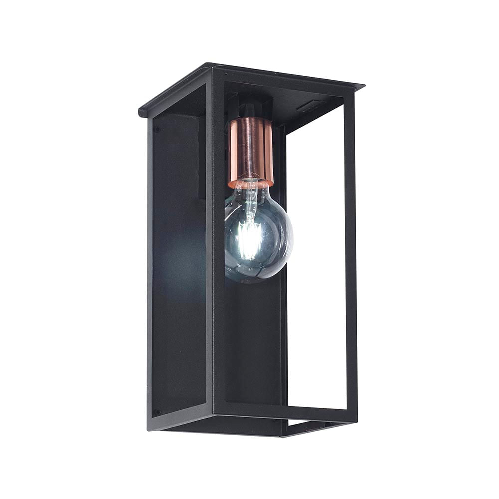 Farol Pared Exterior E27 40 W Chapa Negro Balucce - Easy