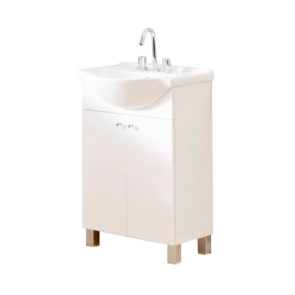 Vanitory Con Bacha 74X31X11,5 Cm Madera Blanco Iris-224 Amube - Easy