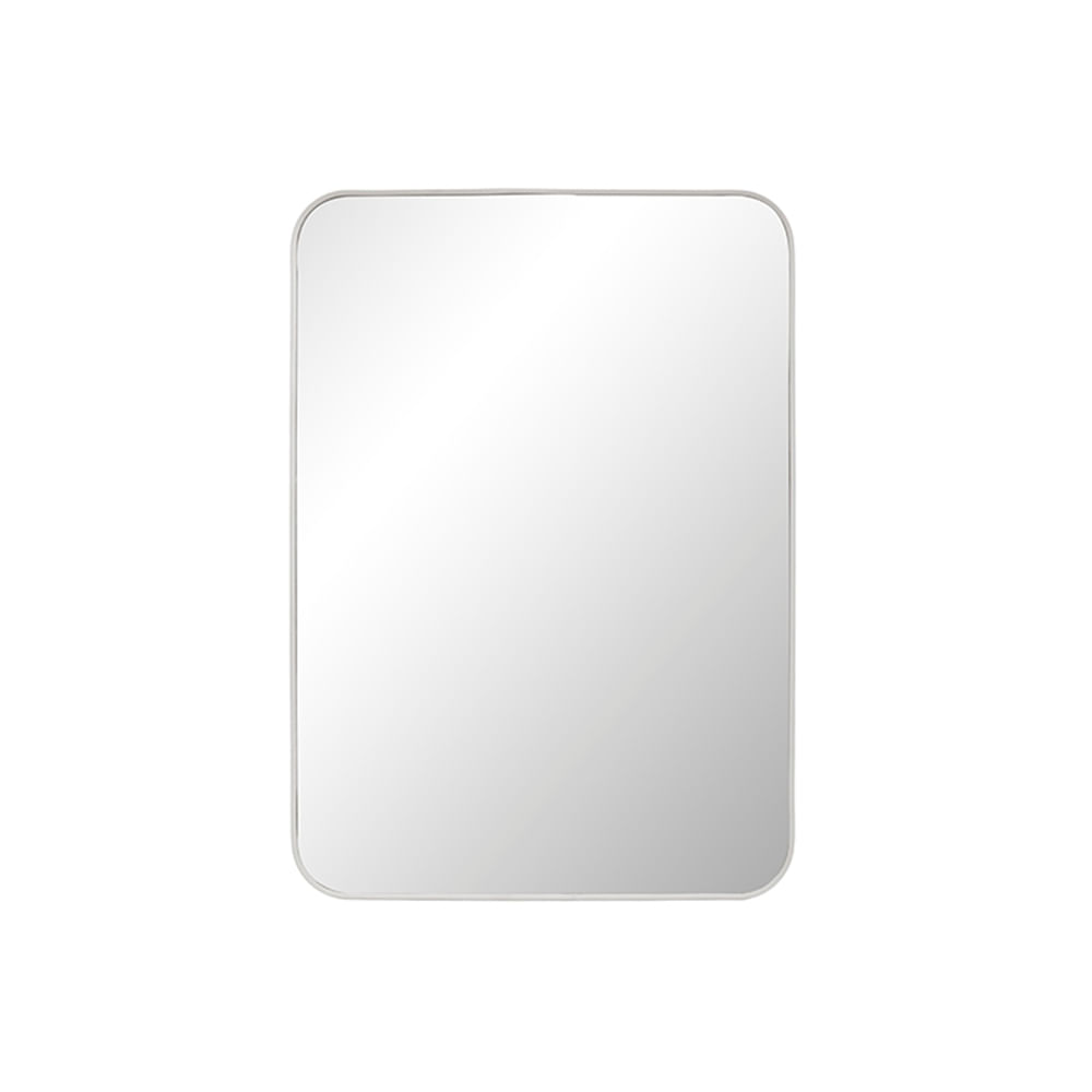 Espejo Rectangular 70x50 Cm Marco PVC Blanco White Reflejar - Easy