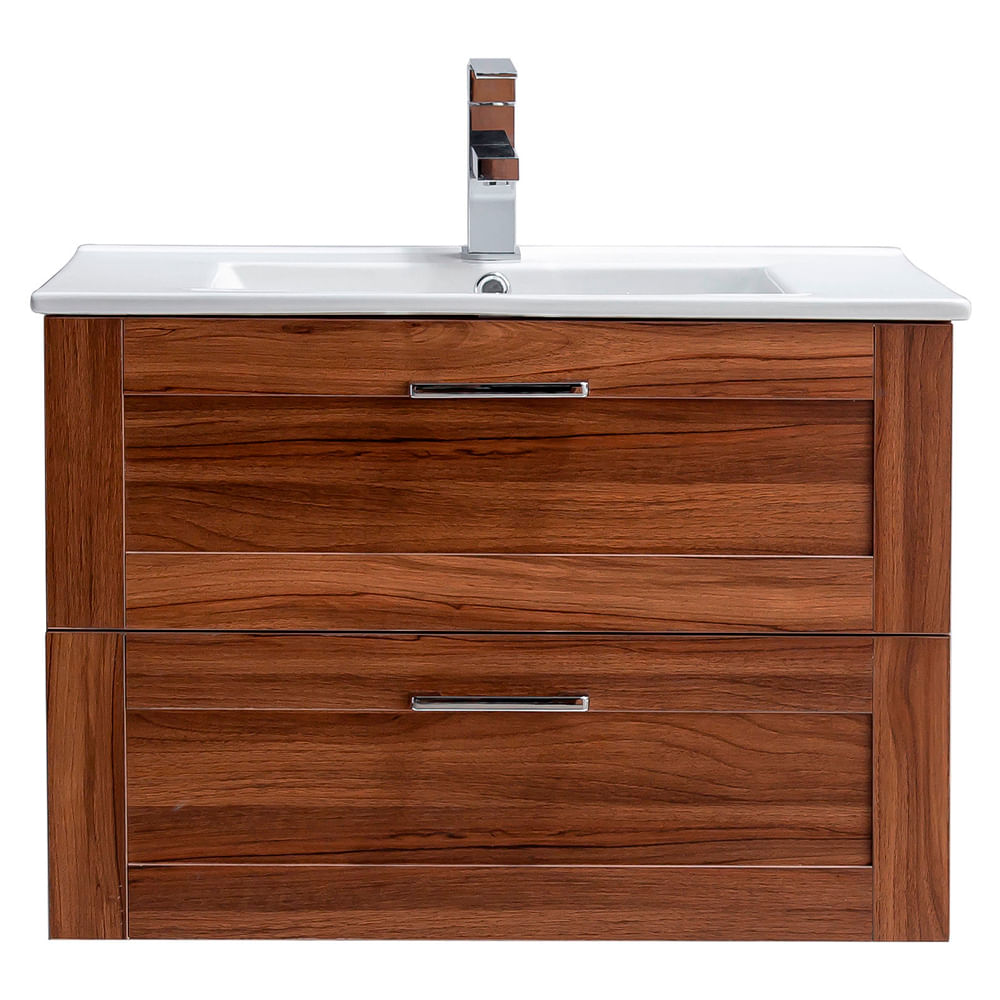 Vanitory 2 Cajones 70X46X55 Cm Madera Marrón Aysen Vessanti - Easy