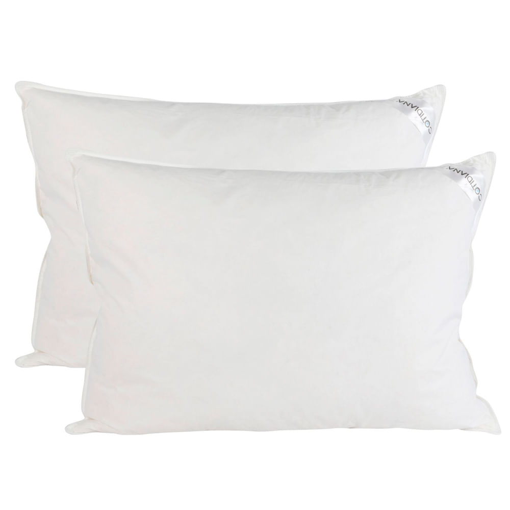 Set de Almohadas Pluma Blanco 50x70 Cm 233 Hilos Cotidiana - Easy
