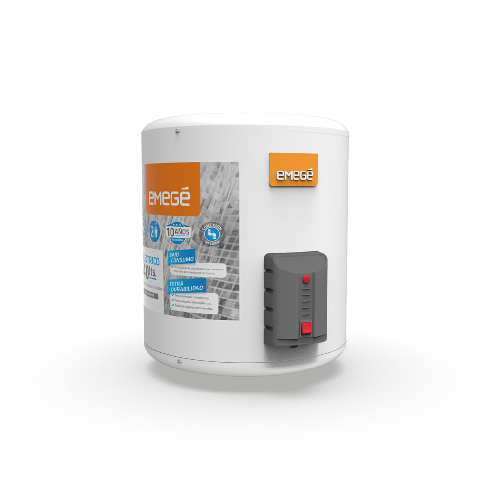 Termotanque Eléctrico 40 Lts 1500 W Blanco TTQE-40MG Emege - Easy
