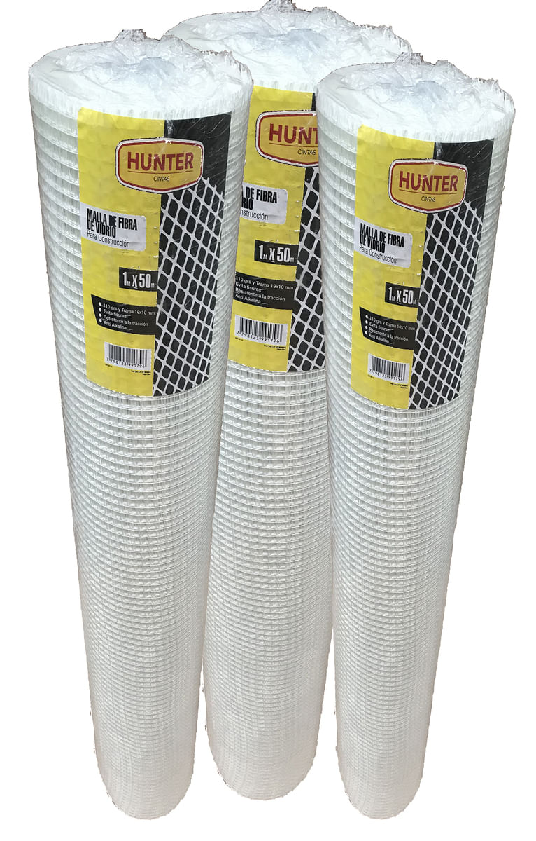 Malla de Fibra 5x5 1x50 Mts Gris Hunter - Easy