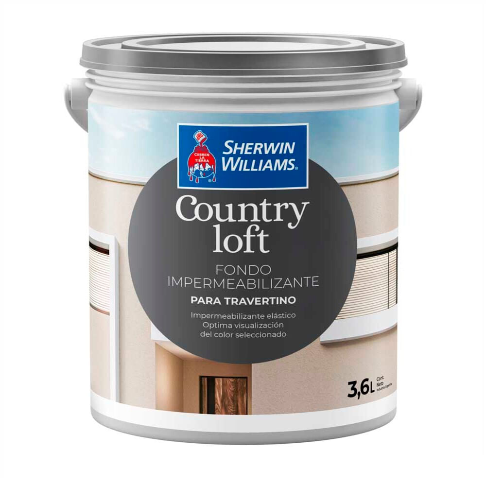 Fondo Impermeable Amarillo Semi Mate 3,6 Lts Para Travertino Country ...