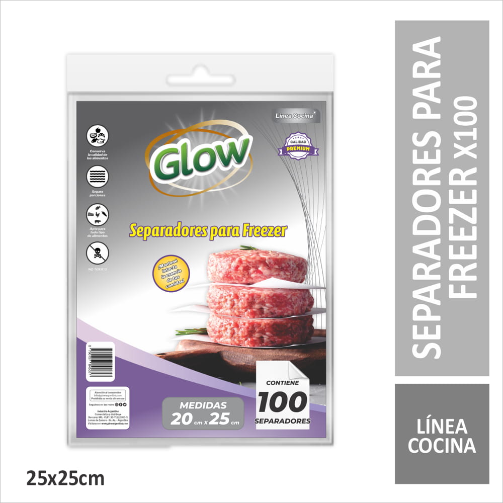 Separadores para Freezer 20x25 Cm 100 Un Glow - Easy