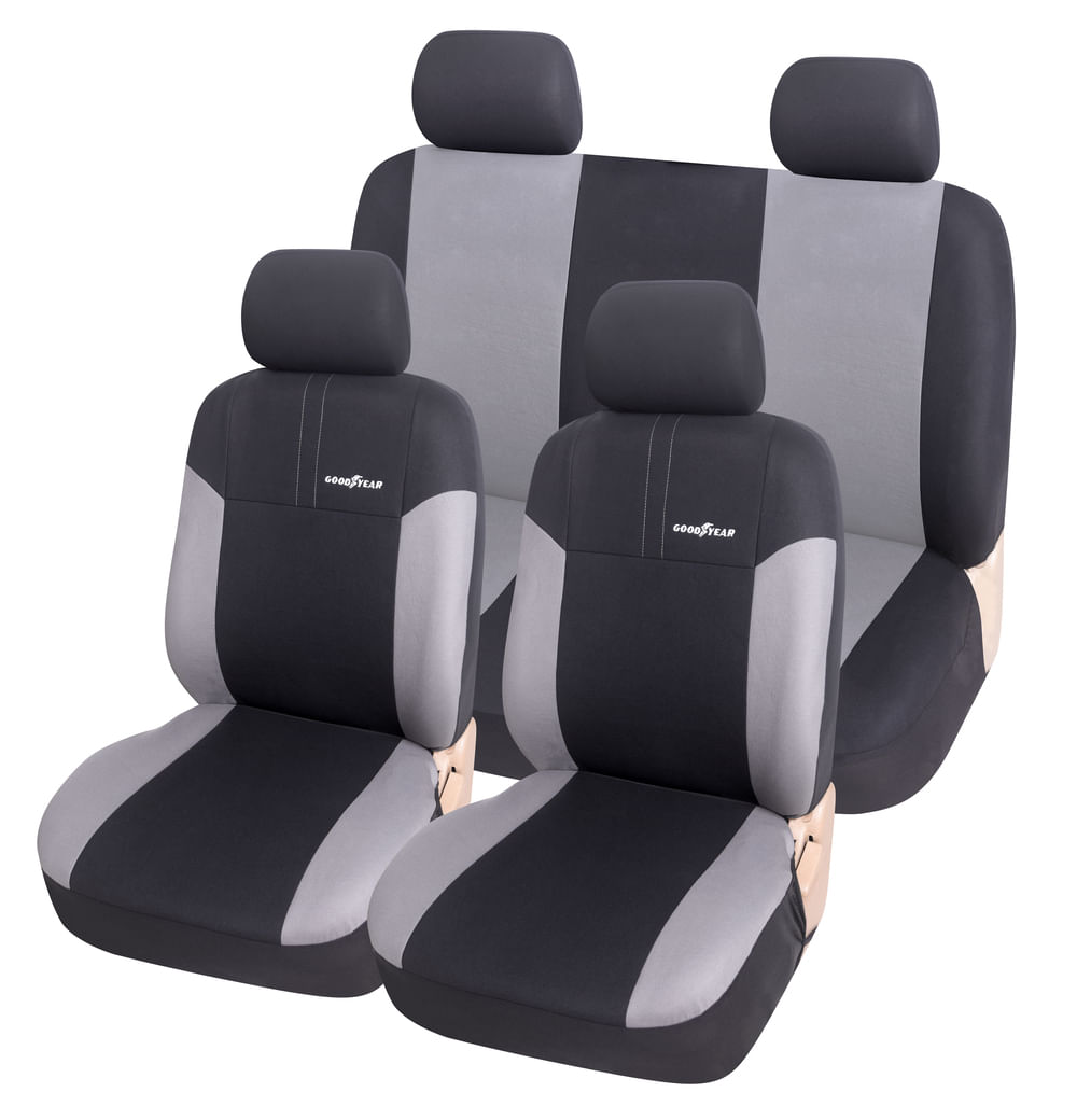 JGO FUNDA ASIENTO GOODYEAR N/GRIS 10PCS - Easy