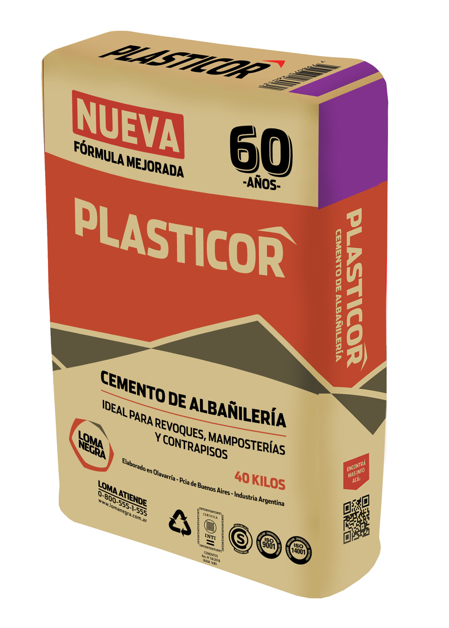 Cemento Albañil 40Kg Plasticor - Easy