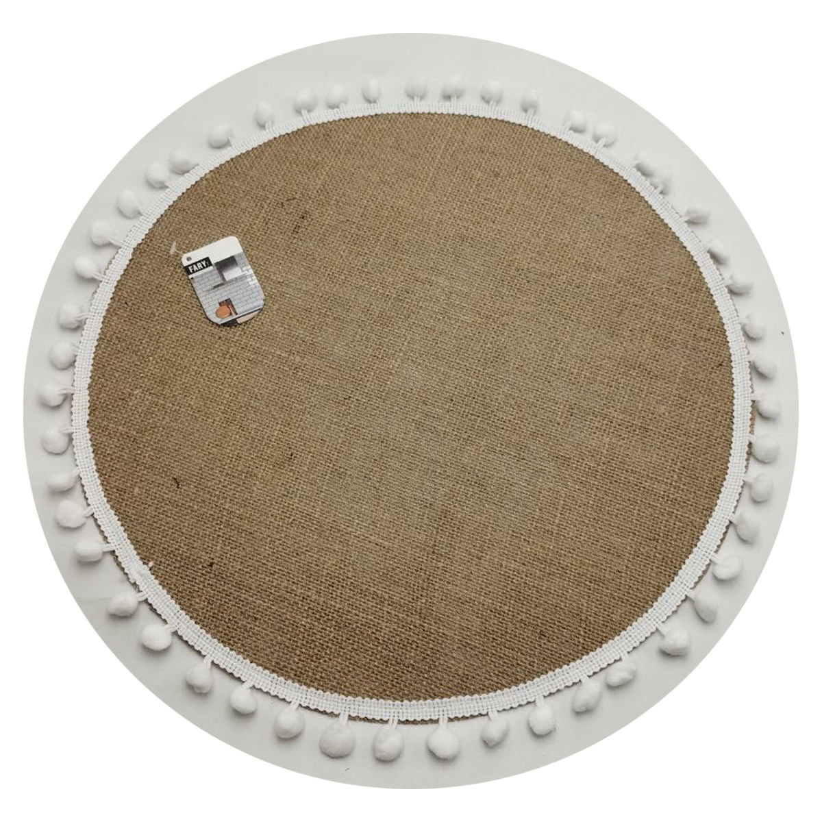 Individual Yute Natural con Pompón Blanco 38 Cm Fary Home - Easy