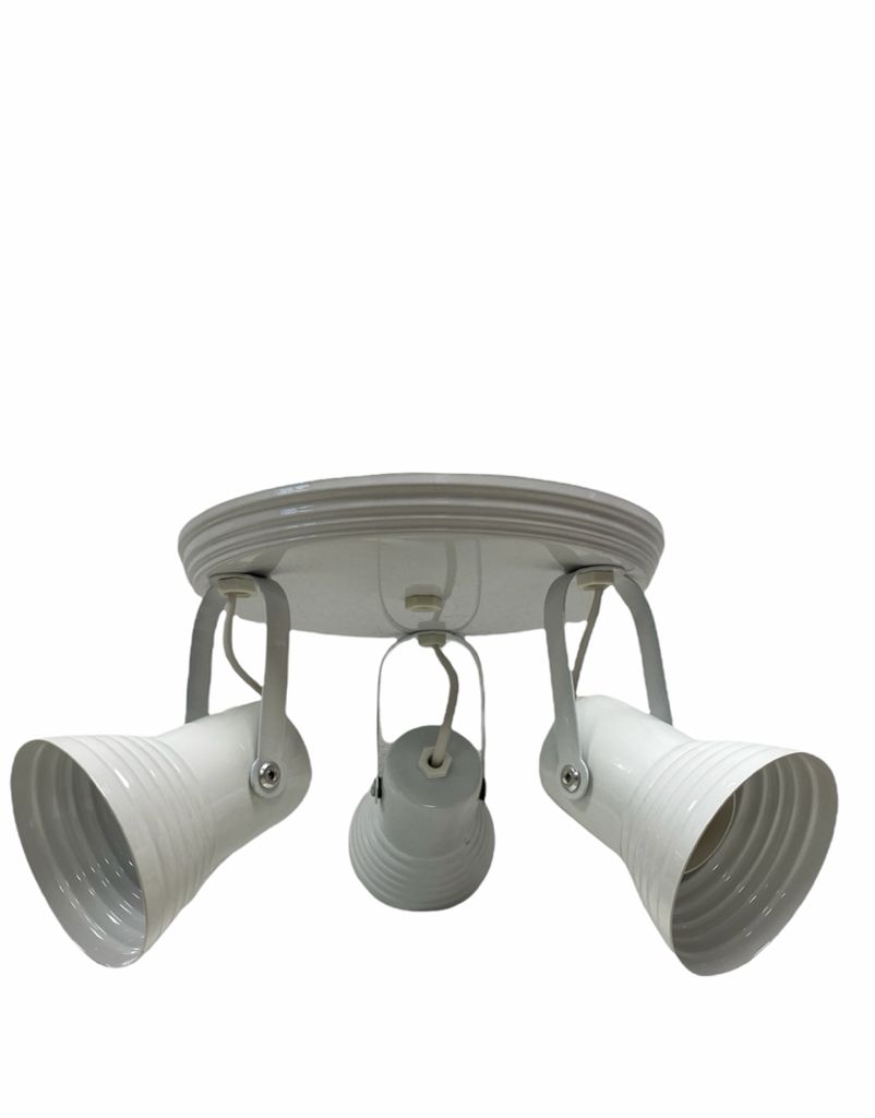 Spot Mini 3 Luz Plato Chapa E27 Blanco Don Bell - Easy