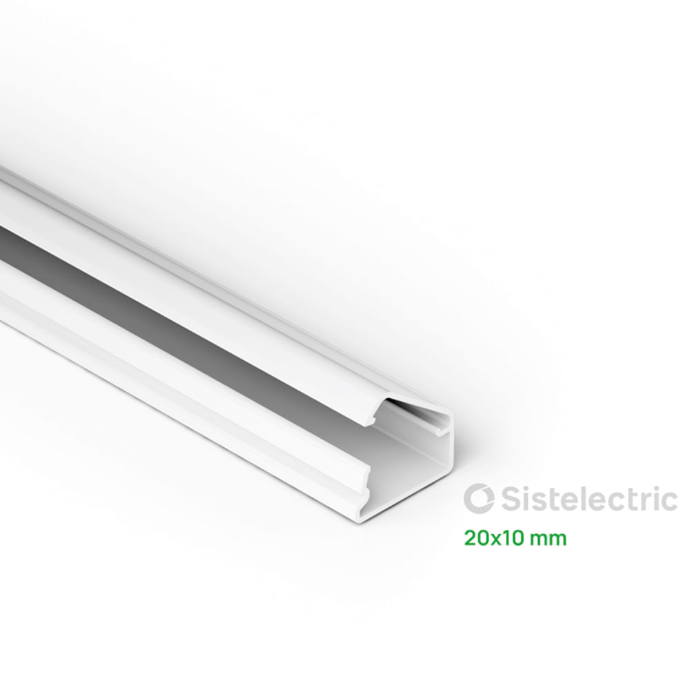 Cablecanal con Adhesivo 20x10 Mm 2 Mts Sistelectric - Easy