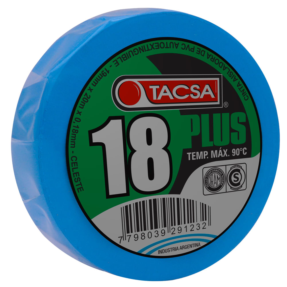 Cinta Aisladora PVC Celeste 20 Mts Tacsa - Easy