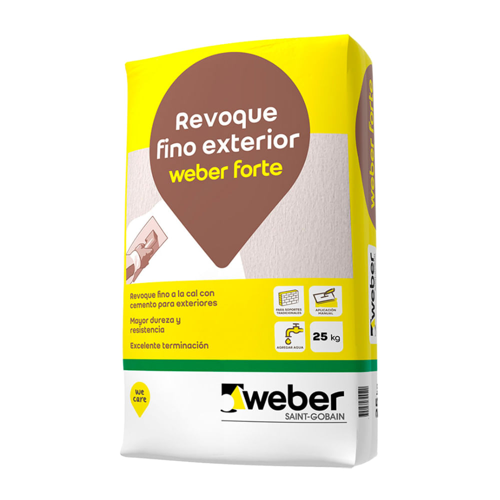 Revoque Fino Exterior 25 Kg Weber - Easy