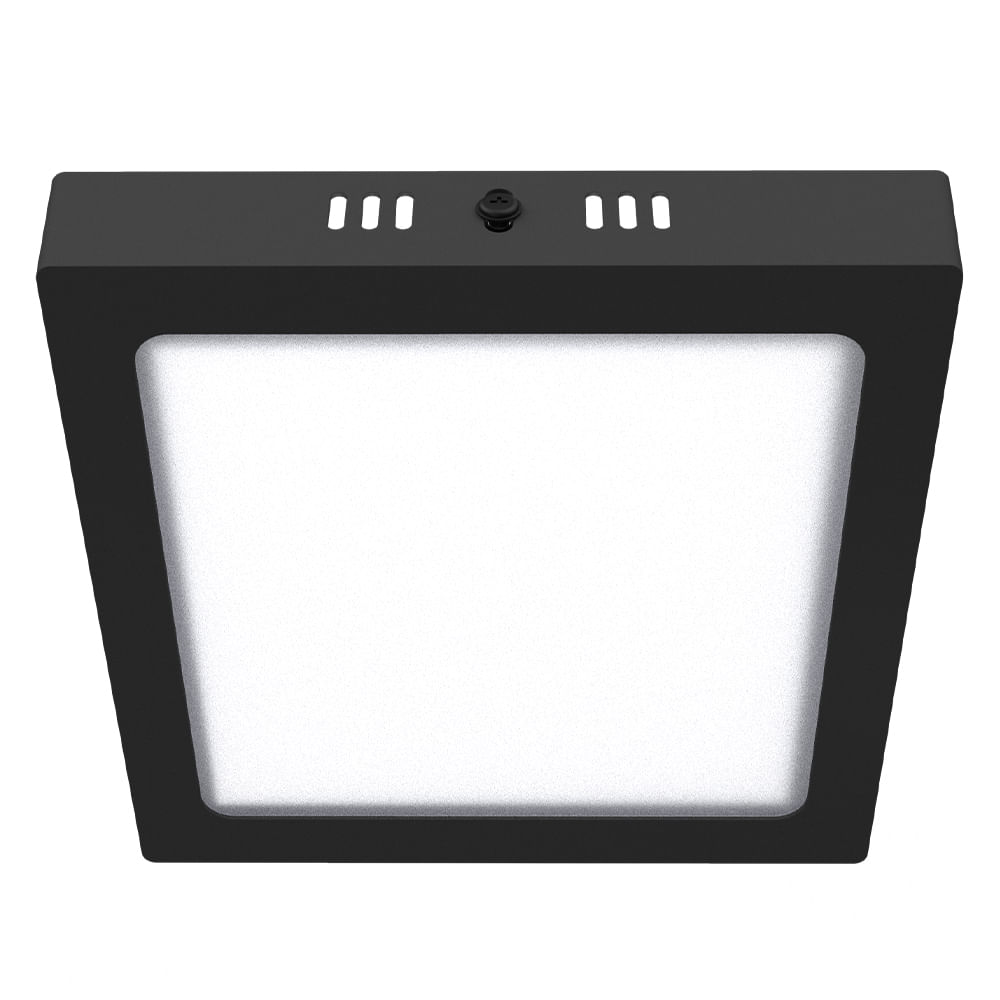 Led Plafón Cuadrado Negro 12 W Macroled - Easy