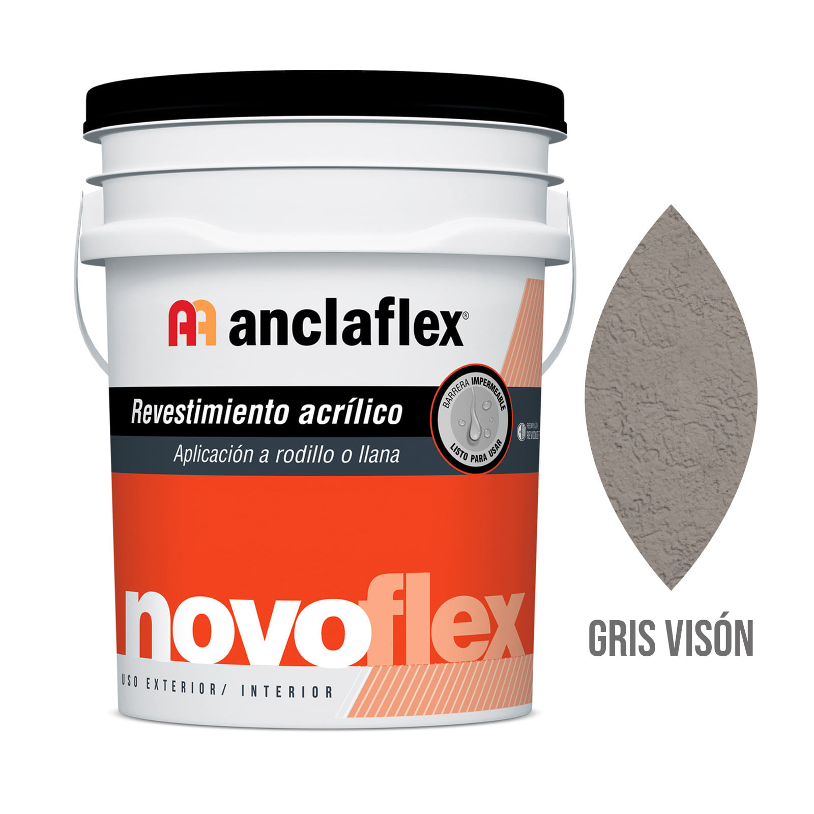 Revestimiento Acrílico Texturizado Gris Visón 30 Kg Anclaflex - Easy