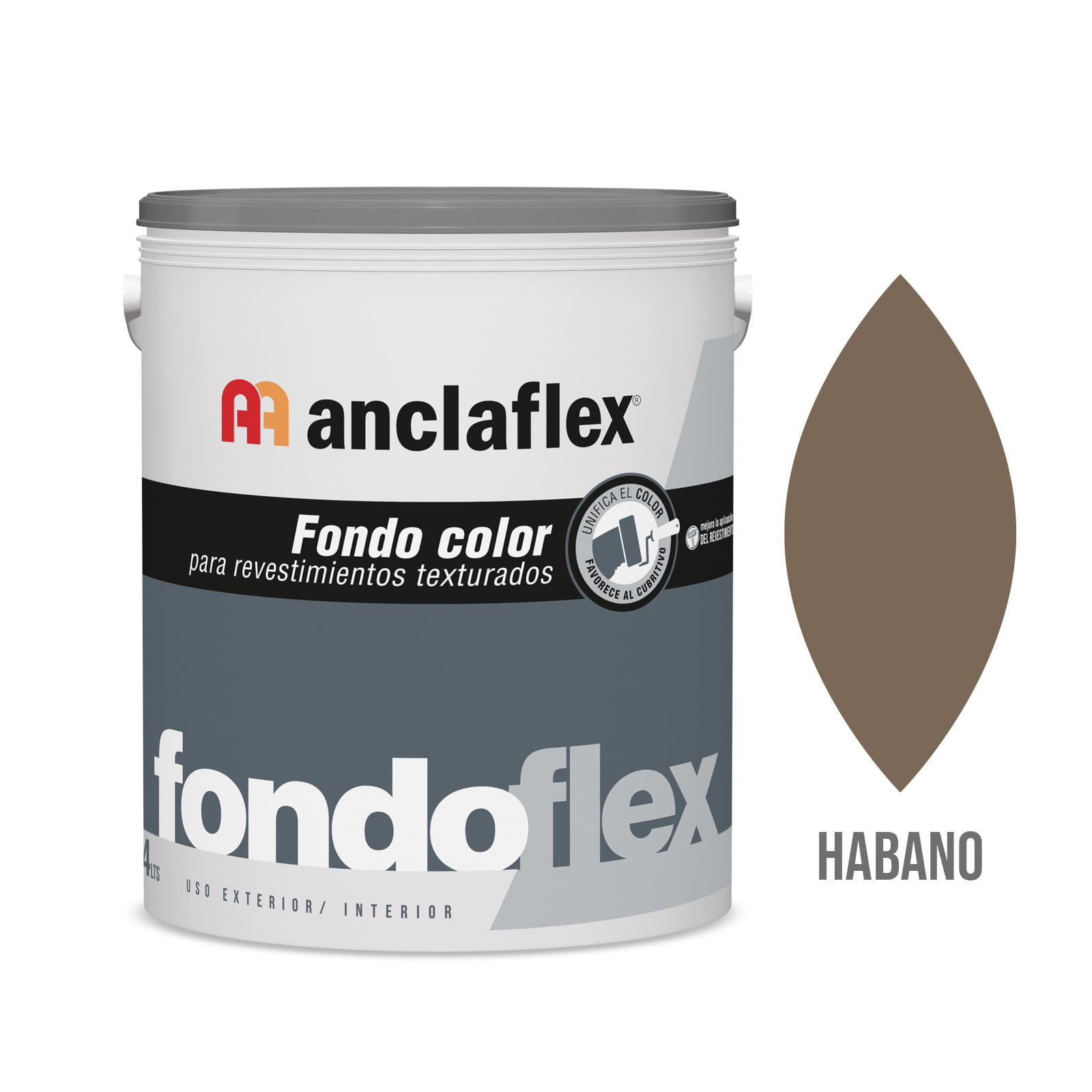 Fondo Color Revestimiento Texturado Habano 4 Lts Anclaflex - Easy