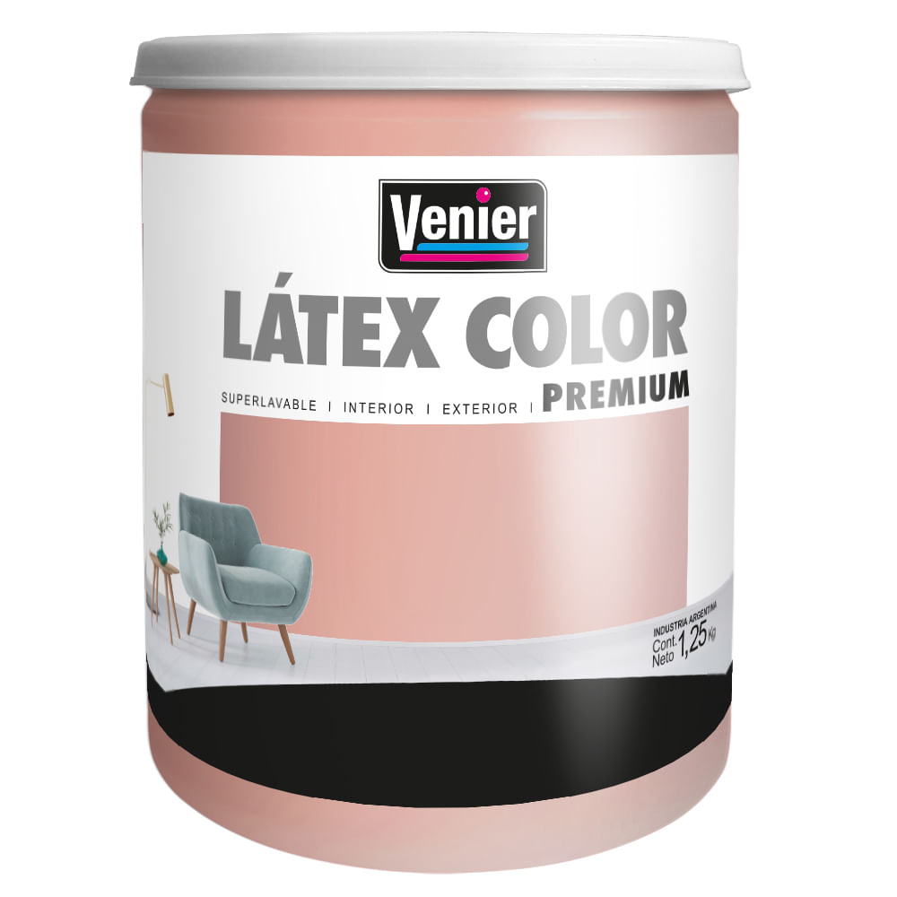 Pintura Látex Interior Rosa Mate 1.25 Kg Venier - Easy