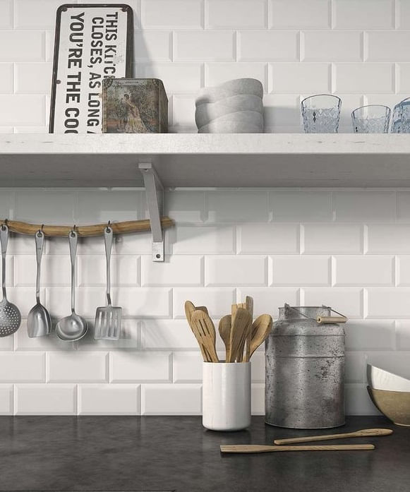 revest 7.5x15 biselado blanco brillante - Easy