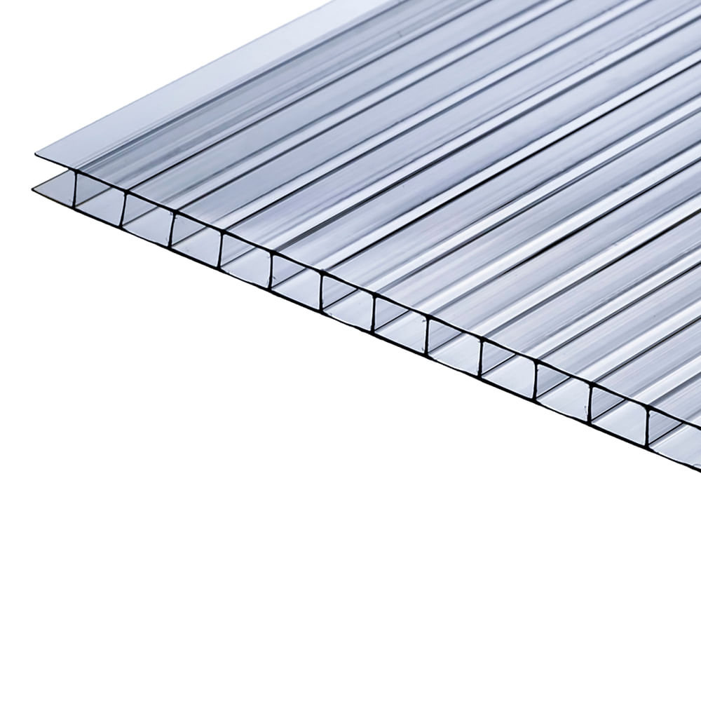 Placa Policarbonato Alveolar Gris 6Mm 2.10x1.45 Mts - Easy