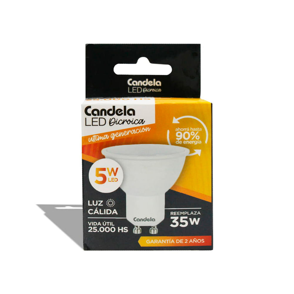 Led Dicroica Cálida GU10 5 W Candela - Easy