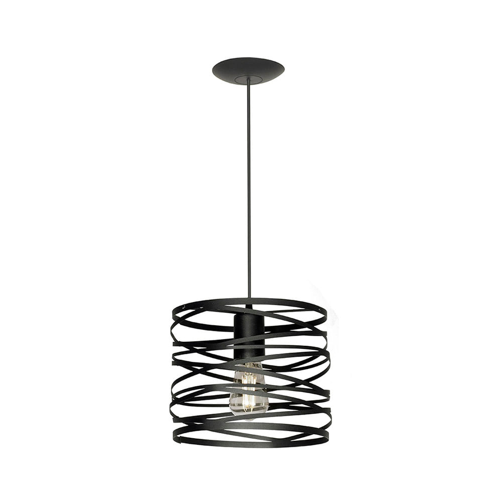 Colgante Decorativo 1 Luz E27 Negro Lecce Ferrolux - Easy