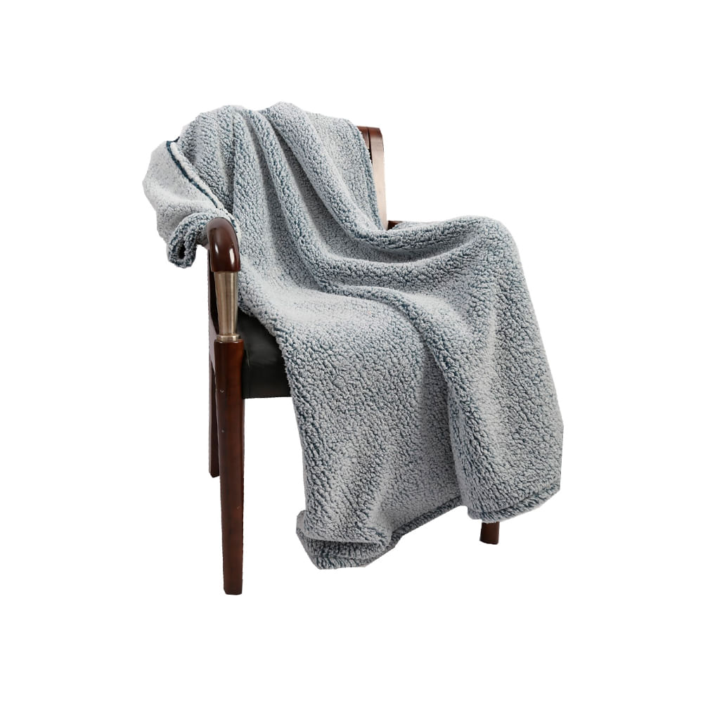 Manta Teddy Mezcla Azul Marino 125X150 Cm Cotidiana - Easy