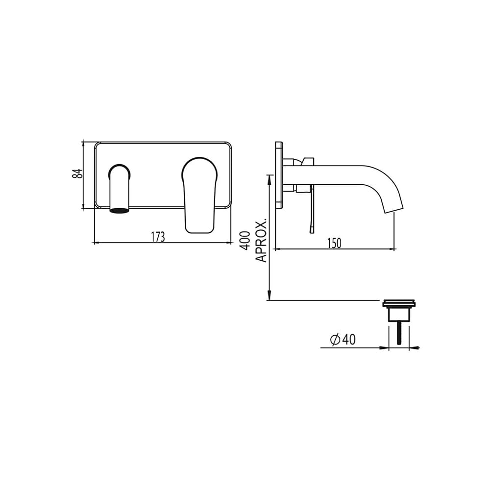 Grifería Bacha Monocomando Cromo Small 9580 Hidromet - Easy