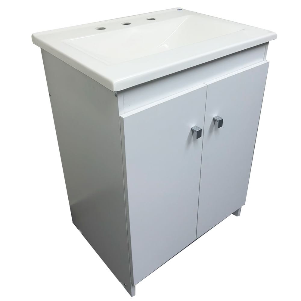 Vanitory 2 Puertas 62X46X80 Cm MDP Blanco CV311 Durafort - Easy