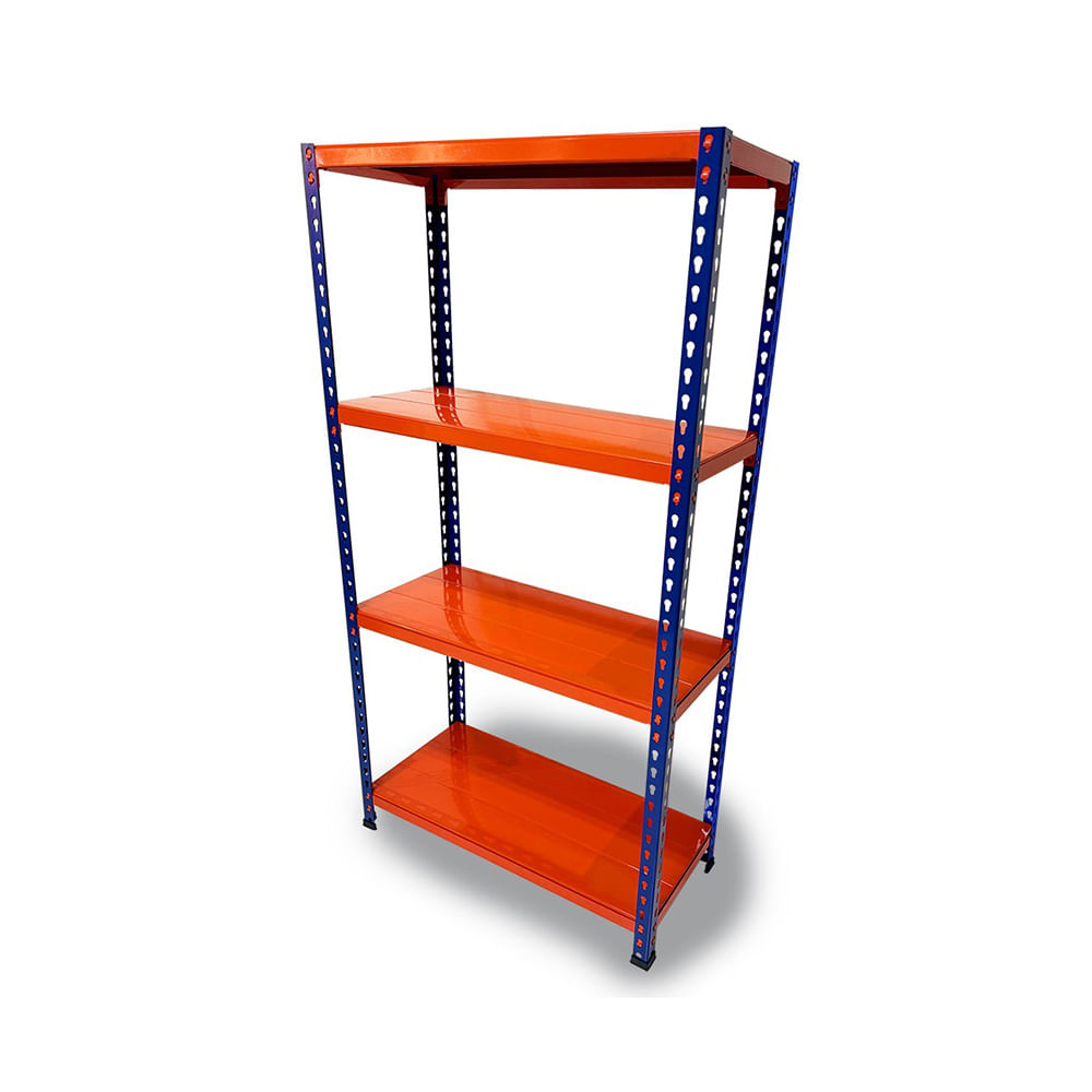 Estantería 150 x 35 x 80 Cm Chapa Naranja Azul Sc Metalurgica - Easy