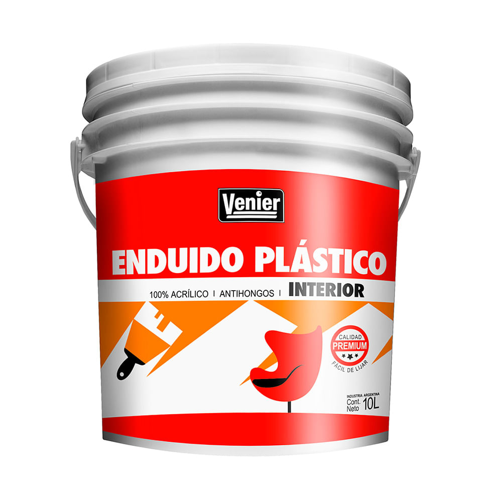 Enduido Interior Blanco Mate 10 Lts Venier - Easy