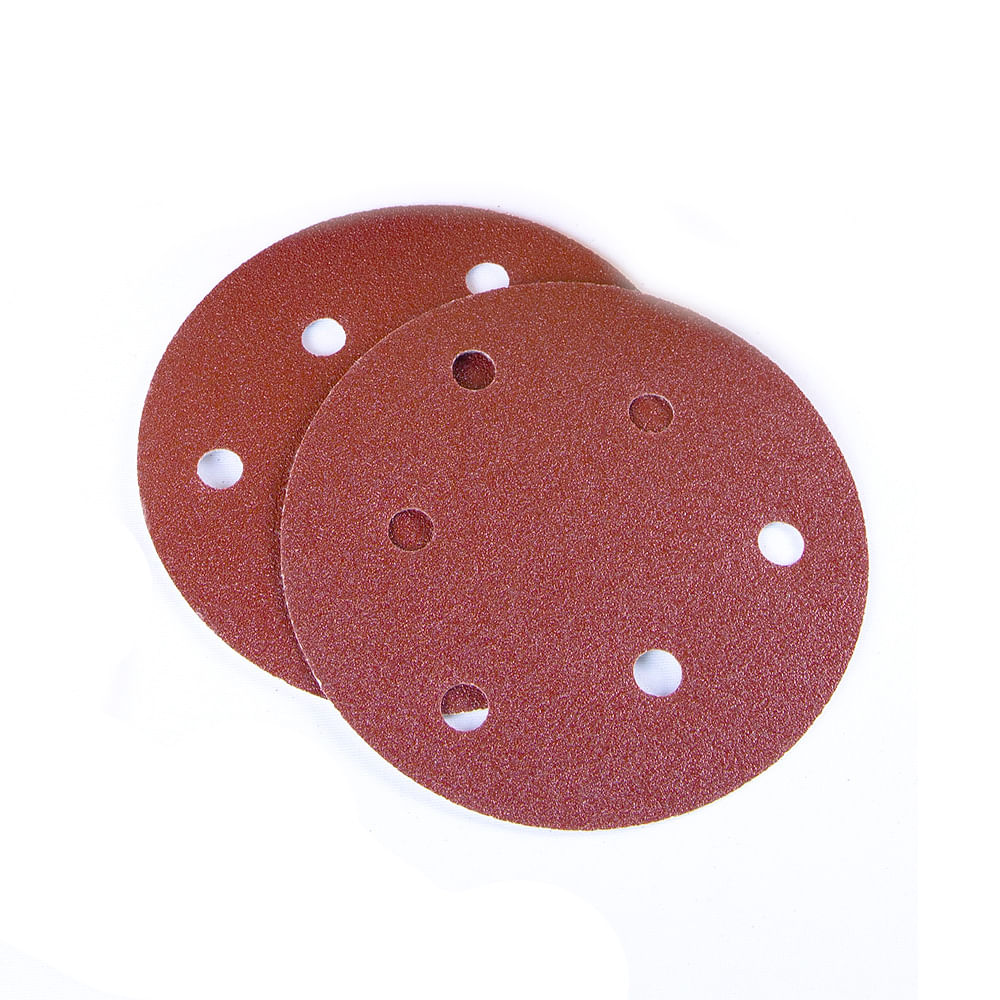 5 Discos Lija Con Velcro 125X8 Roto Perf Medio Hunter - Easy