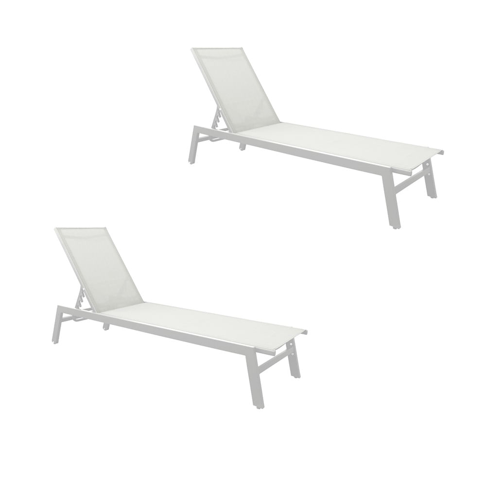 Reposera Aluminio 190x70x55 Cm Blanca Midtown Alu Sl - Easy