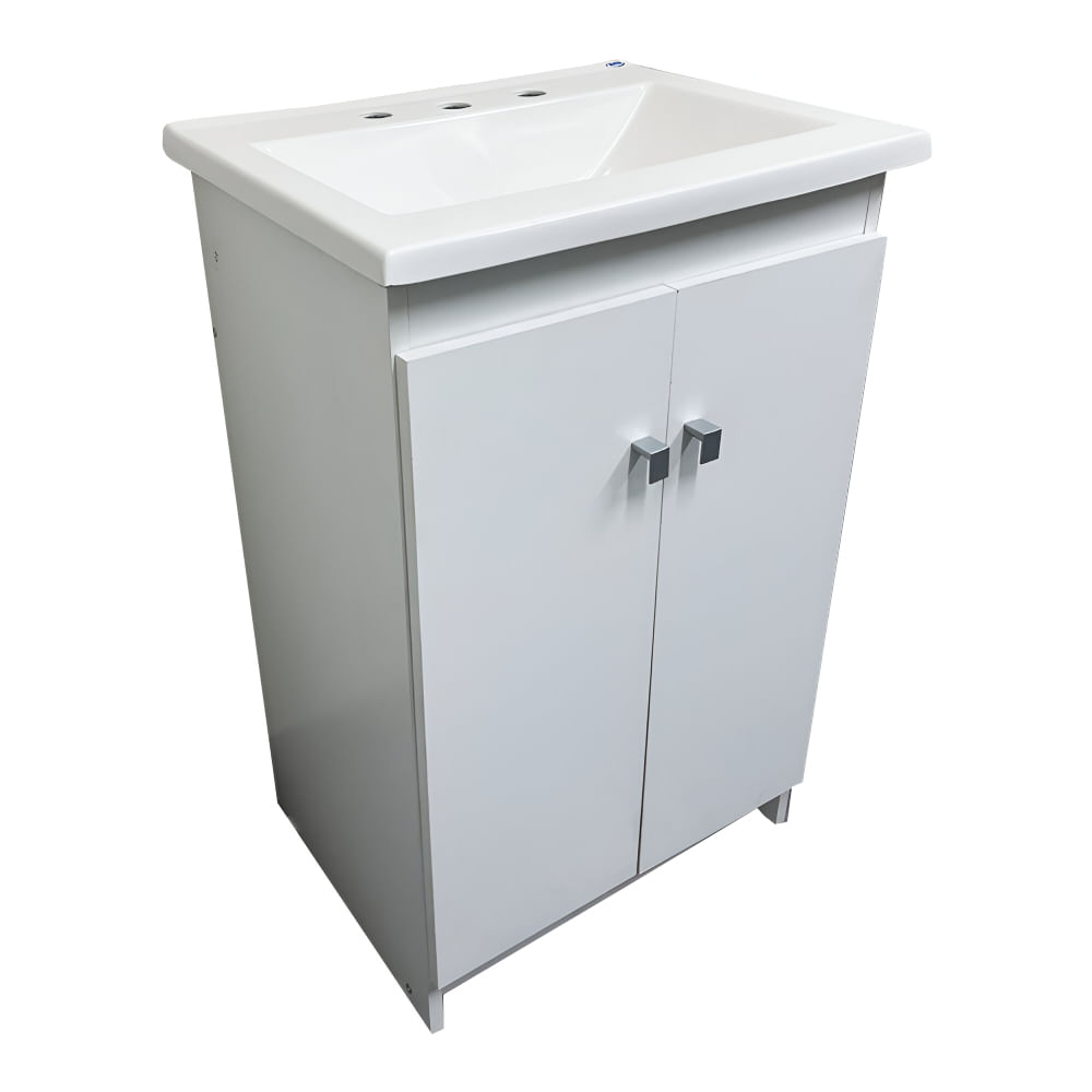 Vanitory 3 Agujeros 52x42x80 Cm MDP Blanco CV301 Durafort - Easy