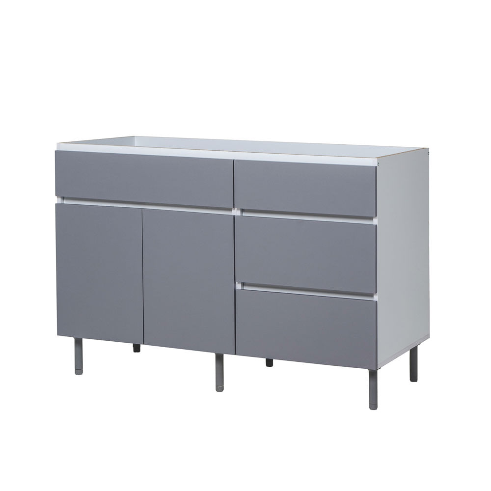 BAJOMESADA LIVORNO 120CM 2P 3C GRIS POLA - Easy