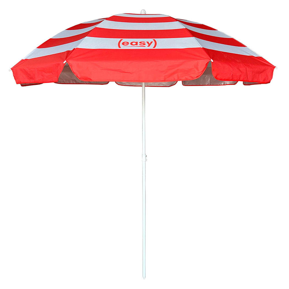 Sombrilla Playa Easy Acero 1 Mt x 2 Mt Roja y Blanca Outzen - Easy