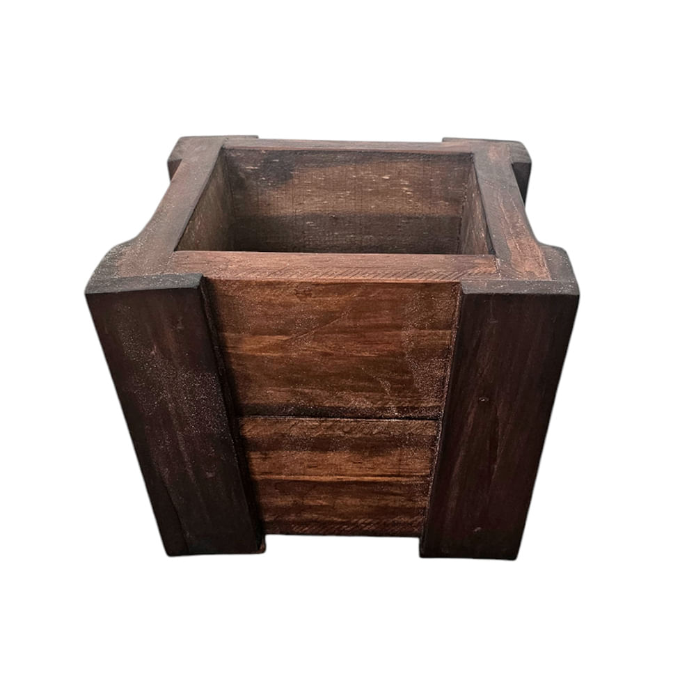 MACETA MADERA CUADRADA CHICA 29X29CM - Easy
