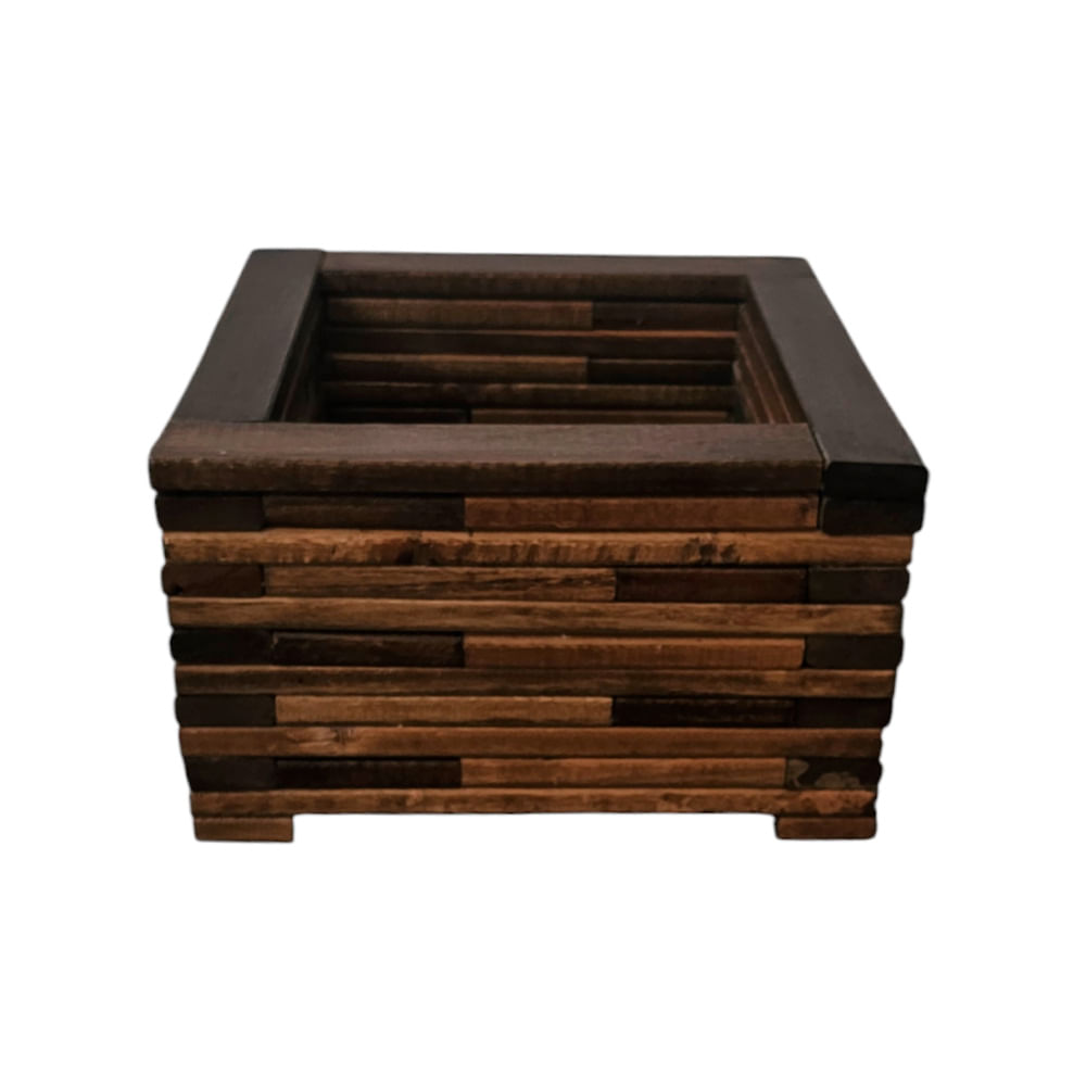 MACETA MADERA LISTONES 40X40CM - Easy